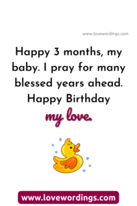 250+ Happy 3 Months Baby Boy and Girl Wishes – Love Wordings